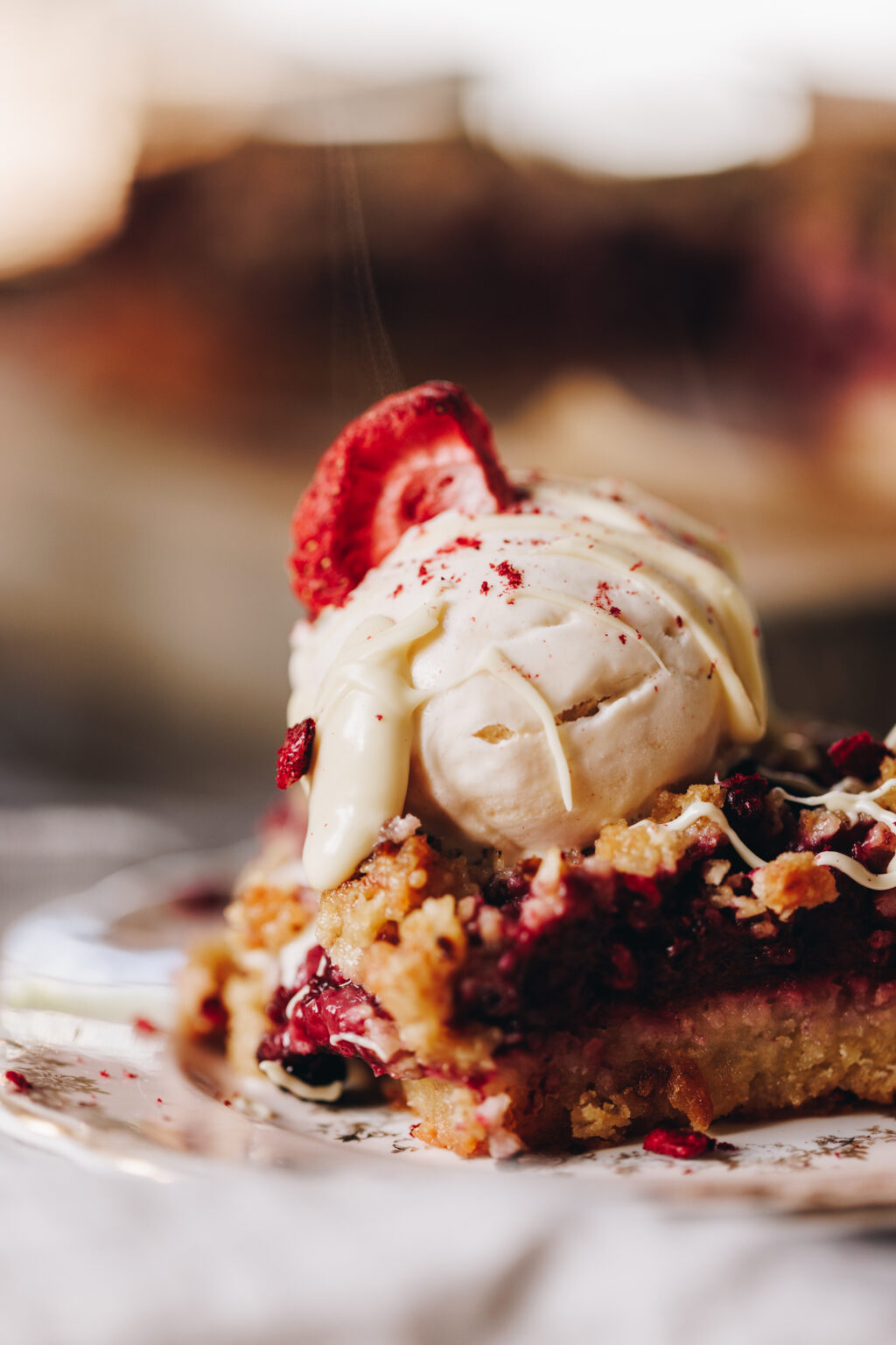 Berry Crumble Slice
